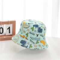 China 2022 Summer Plain Dyed Panama Children Cotton Cartoon Bucket Hat for Boys and Girls for sale