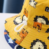 China 2022 Summer Plain Dyed Panama Children Cotton Cartoon Bucket Hat for Boys and Girls for sale