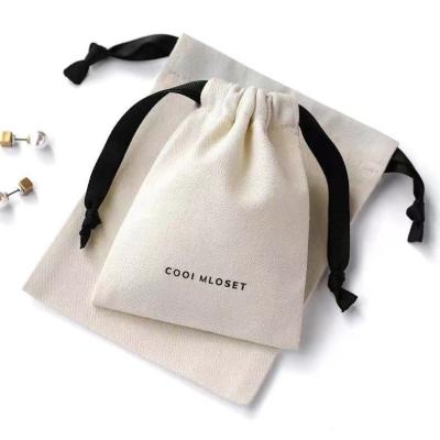 China Eco Friendly Round Bottom Cotton Fabric Drawstring Candle Bag for Jewelry Packaging for sale