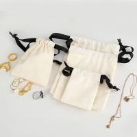China Eco Friendly Round Bottom Cotton Fabric Drawstring Candle Bag for Jewelry Packaging for sale