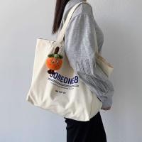China Custom Logo Acceptable Double Handle Cotton Tote Bag for Western Style Tennis Racquet for sale