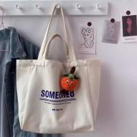 China Custom Logo Acceptable Double Handle Cotton Tote Bag for Western Style Tennis Racquet for sale