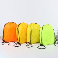 China String Closure Custom Logo Nylon Drawstring Bag Backpack Recycled Waterproof Polyester for sale