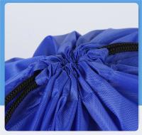 China String Closure Custom Logo Nylon Drawstring Bag Backpack Recycled Waterproof Polyester for sale