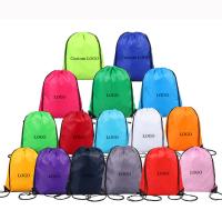 China Fashion Style Custom Recycled Polyester Drawstring Gym Bag for Sports and Fitness for sale