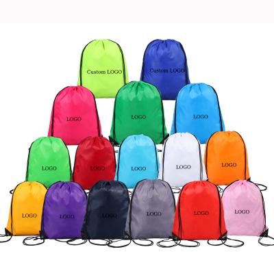 China Fashion Style Custom Recycled Polyester Drawstring Gym Bag for Sports and Fitness for sale