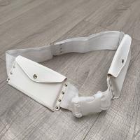 China Soft-loop Style Water Resistant Hajj White Belt Umrah Waist Bag for Medium Size Travel for sale