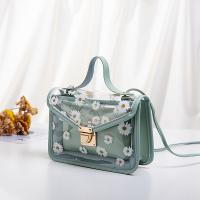 China Women's Composite Tote Hand Bag with Ostrich Pattern and Transparent PVC Material for sale