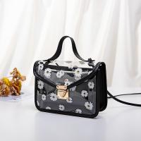 China Women's Composite Tote Hand Bag with Ostrich Pattern and Transparent PVC Material for sale