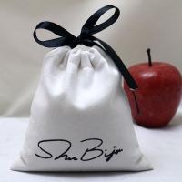 China Customized Linen Cotton Canvas Drawstring Bag with Customized Color and Logo for sale