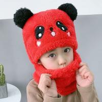 China Applicable Scene Autumn and Winter Cute Children Cartoon Scarf Hat for Family Outings for sale