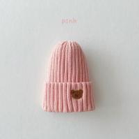China Autumn Winter Children Solid Color Knitted Hats for Kids Girls Boys 10x9.5cm Beanies for sale