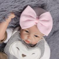 China 2022 Knitted Wool Baby Hat with Big Bow in Customized Color and Pattern Knitted for sale