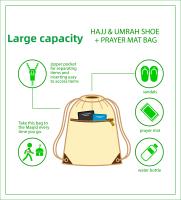 China Customized Logo HAJJ Drawstring Bag Water Resistant Sublimation String Backpack for sale