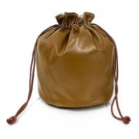 China Custom Logo Printed PU Leather Drawstring Bag For Customized Color Cosmetic Packaging for sale