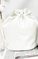 China Custom Logo Printed PU Leather Drawstring Bag For Customized Color Cosmetic Packaging for sale
