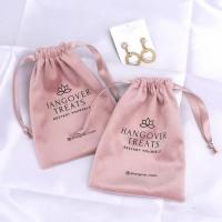 China Medium 30-50cm Pink Velvet Dust Bag for Customized Drawstring Gift Cosmetic Packaging for sale