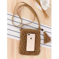 China Custom Logo Accepted Women's Straw Crossbody Bucket Weave Straw Bags for Summer Beach for sale
