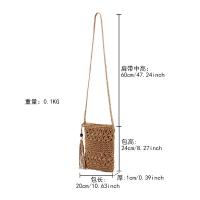 China Custom Logo Accepted Women's Straw Crossbody Bucket Weave Straw Bags for Summer Beach for sale