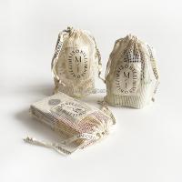 China Reusable Organic Cotton Soap Set Gift Bags With Drawstring Must-Have for Green Living for sale
