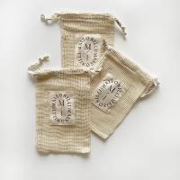 China Reusable Organic Cotton Soap Set Gift Bags With Drawstring Must-Have for Green Living for sale