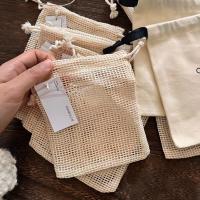 China Reusable Organic Cotton Soap Set Gift Bags With Drawstring Must-Have for Green Living for sale