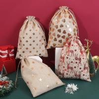 China Eco-friendly Christmas Santa Sacks Drawstring Bag for Mini Gifts and Candy Packaging for sale