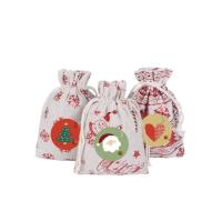 China Christmas Gift Pouches Customized Color Jute Sacks for Gifts and Party Favors for sale