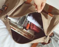 China Thread Pattern Custom Logo Foldable Luggage Bag for Large Capacity Waterproof Travel for sale