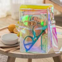 China 2024 Summer Transparent Women's Holographic Bag with Polyester Lining and Square Chain for sale