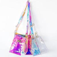 China 2024 Summer Transparent Women's Holographic Bag with Polyester Lining and Square Chain for sale