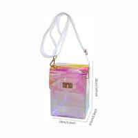 China 2024 Summer Transparent Women's Holographic Bag with Polyester Lining and Square Chain for sale