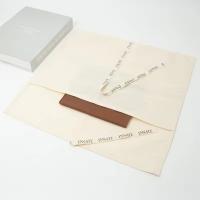 China Recyclable Luxury Makeup Cosmetic Cotton Envelope Pouch With Tie Custom Logo Print Bag for sale