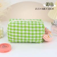 China Large-capacity Lattice Portable color Storage Cosmetic Makeup Customized Printed Logo Bag for sale