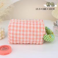 China Large-capacity Lattice Portable color Storage Cosmetic Makeup Customized Printed Logo Bag for sale