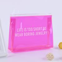 China Low MOQ PVC Custom LOGO Pouch Travel Clear Zip Lock Cosmetic Bag with Customized Logo for sale