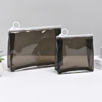 China Low MOQ PVC Custom LOGO Pouch Travel Clear Zip Lock Cosmetic Bag with Customized Logo for sale