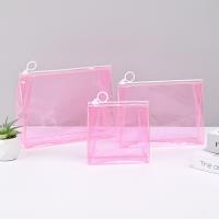 China Low MOQ PVC Custom LOGO Pouch Travel Clear Zip Lock Cosmetic Bag with Customized Logo for sale