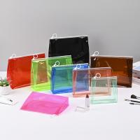 China Low MOQ PVC Custom LOGO Pouch Travel Clear Zip Lock Cosmetic Bag with Customized Logo for sale
