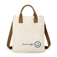 China PU Handle Eco Friendly Waterproof Laminated Canvas Tote Shopping Bag With Custom Logo for sale