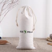 China Custom Logo Drawstring Gift Bag for Daily Life Eco Printed Canvas Linen Bag Packaging for sale