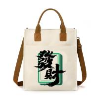 China PU Handle Eco Friendly Waterproof Laminated Canvas Tote Shopping Bag With Custom Logo for sale