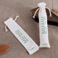 China Custom Logo Drawstring Gift Bag for Daily Life Eco Printed Canvas Linen Bag Packaging for sale