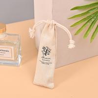 China Custom Logo Drawstring Gift Bag for Daily Life Eco Printed Canvas Linen Bag Packaging for sale