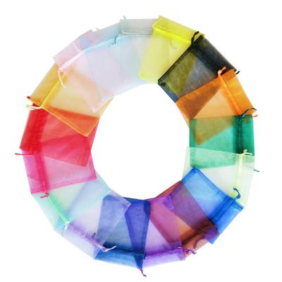 China Logo Customizable Soft-loop Organza Bags Small Drawstring Pouches for Jewelry Packaging for sale