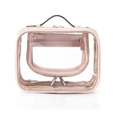 China Senior Sense Double Cosmetic Large Capacity Waterproof Makeup Bag OEM/ODM Acceptable for sale