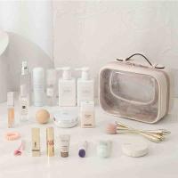 China Senior Sense Double Cosmetic Large Capacity Waterproof Makeup Bag OEM/ODM Acceptable for sale