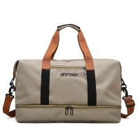 China Customized Logo Accepted Sports Gym Travel Duffle Bag Waterproof Canvas Polyester Bags for sale