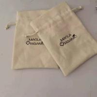 China Daily Life Custom Print Drawstring Bags Cotton Canvas Dust Bag with Custom Logo for sale