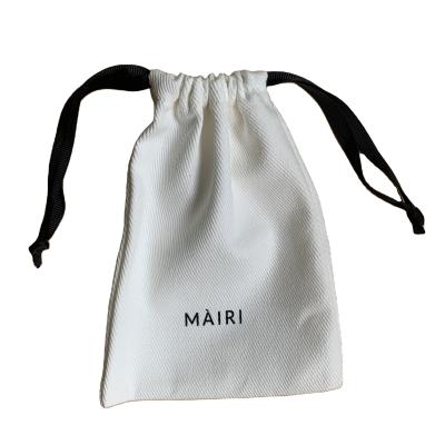 China Customized Cotton Muslin Drawstring Bag With Ribbon for Jewelry Packaging Solution for sale